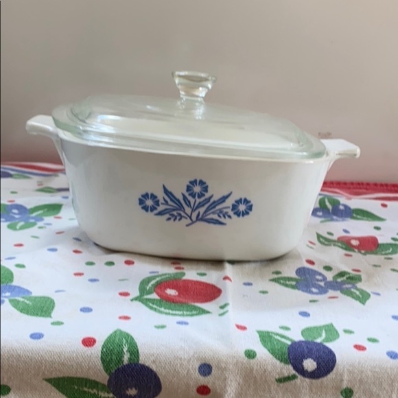 Corningware | Kitchen | Corning Blue Cornflower Pyroceram Casserole Lid ...